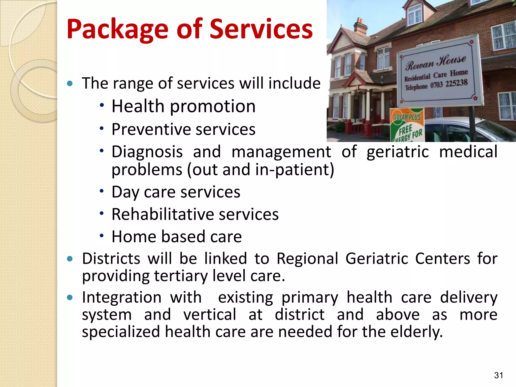 National programme for elderly final | PPTX