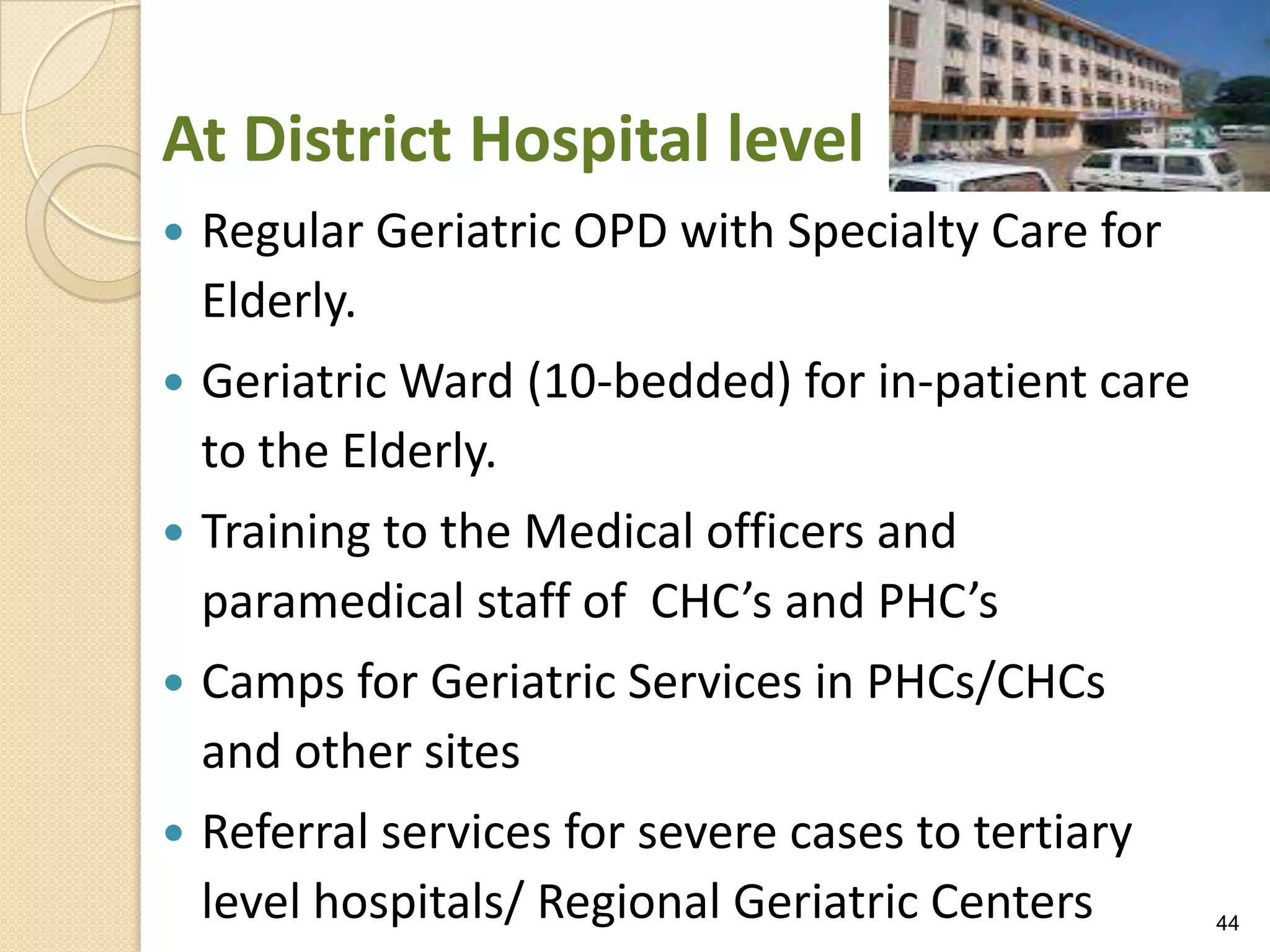 National programme for elderly final | PPTX