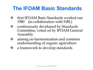 National programme for organic production npop | PPTX