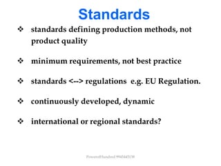 National programme for organic production npop | PPT