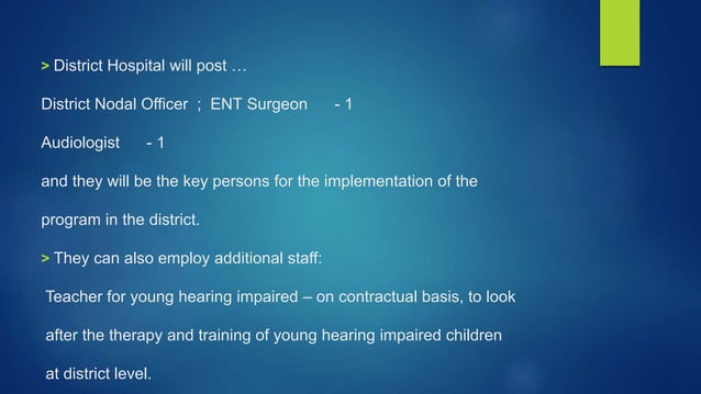 National programme for prevention and control of Deafness | PPTX