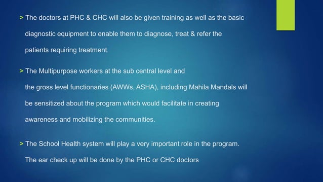 National programme for prevention and control of Deafness | PPTX