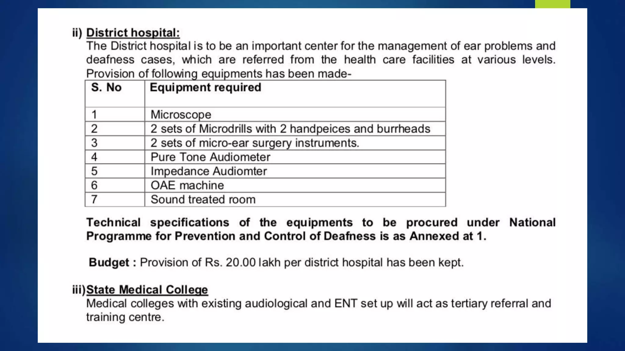 National programme for prevention and control of deafness - NPPCD | PPTX