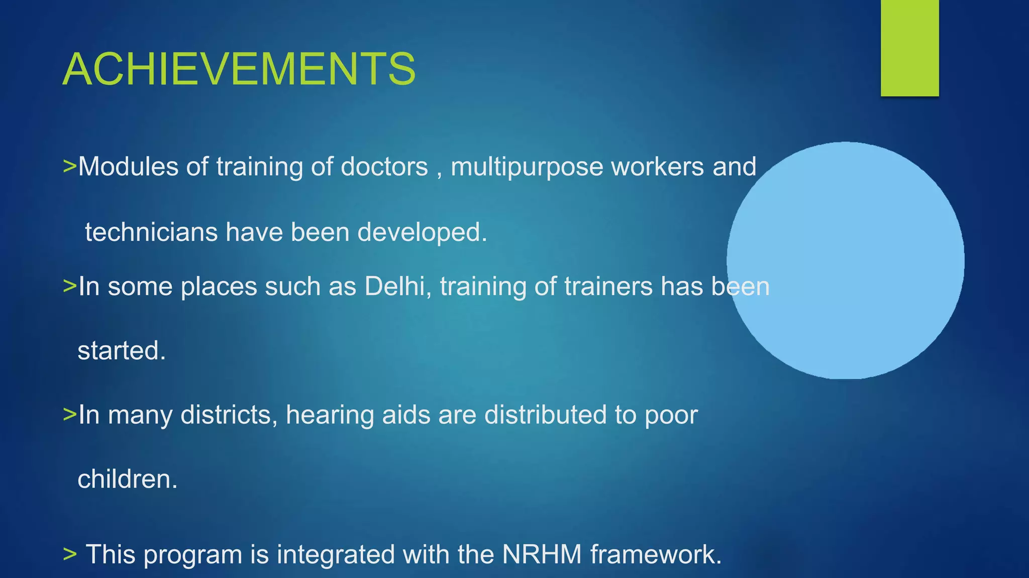 National programme for prevention and control of deafness - NPPCD | PPTX