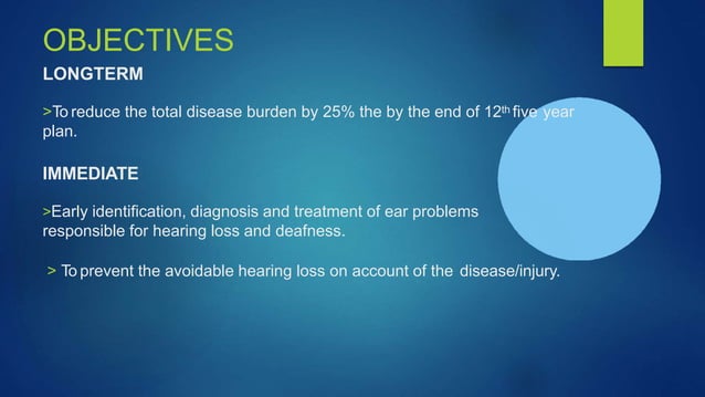 National programme for prevention and control of deafness - NPPCD | PPTX