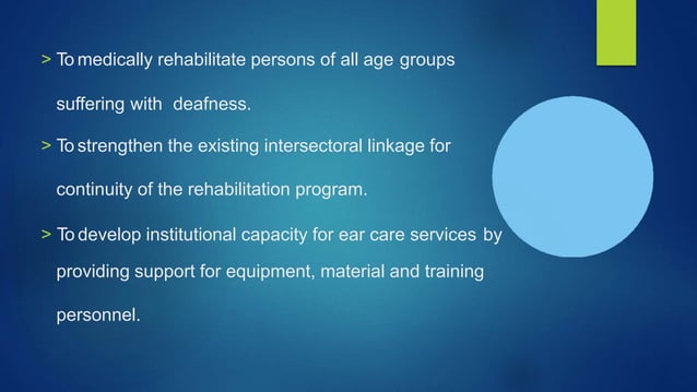 National programme for prevention and control of deafness - NPPCD | PPTX