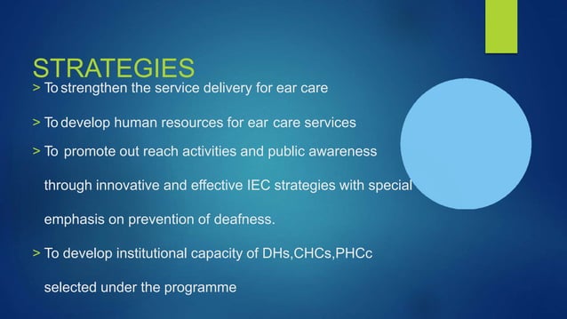 National programme for prevention and control of deafness - NPPCD | PPTX