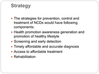 National programme for prevention and control of cancer npcdcs | PPTX