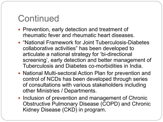 National programme for prevention and control of cancer npcdcs | PPTX