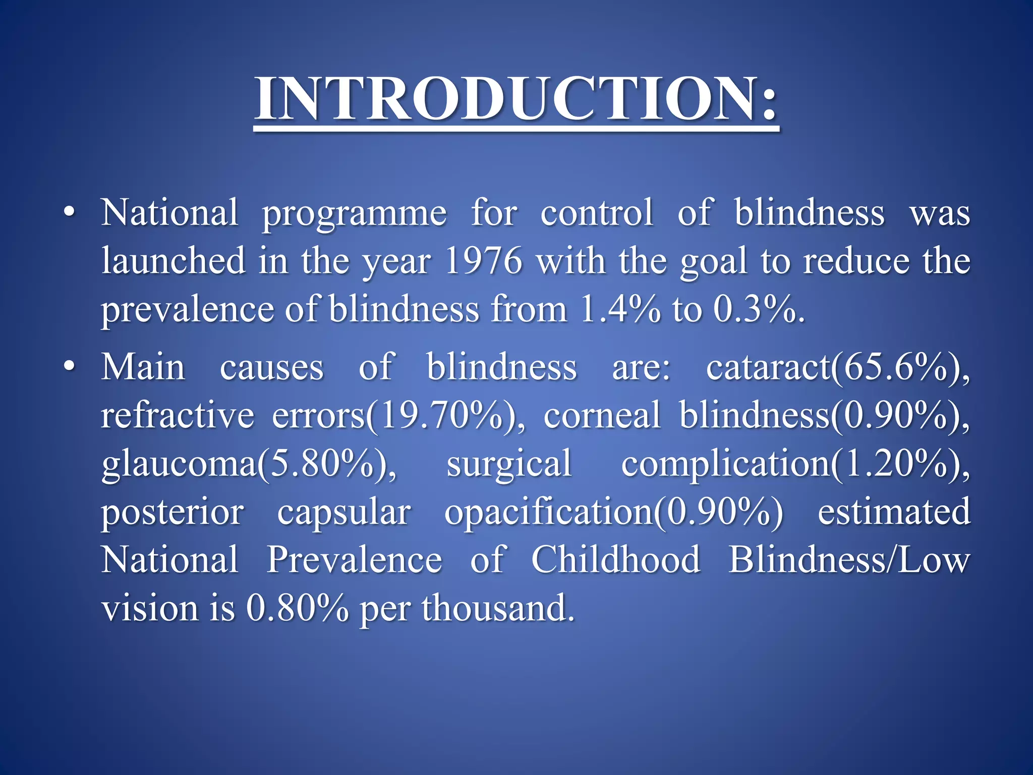 National programs on blindness | PPTX