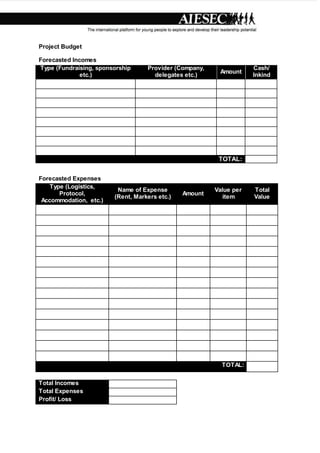 National project competition proposal template | DOCX
