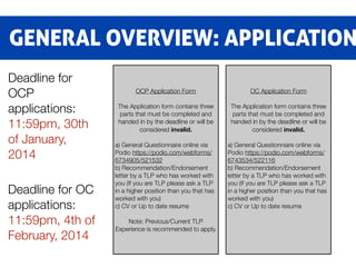 National project OCP|OC information and application booklet | PPT