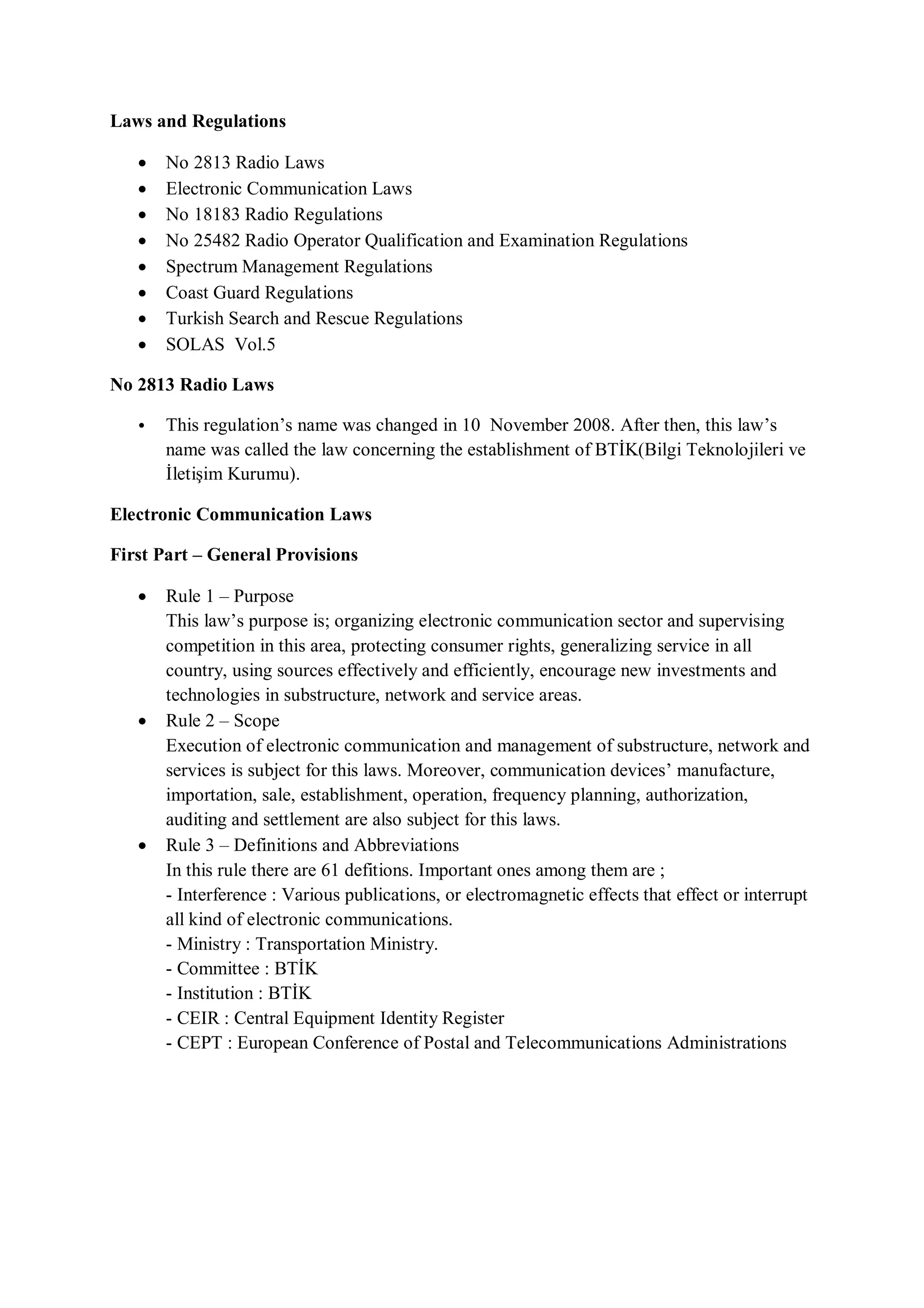 National radio regulations | PDF