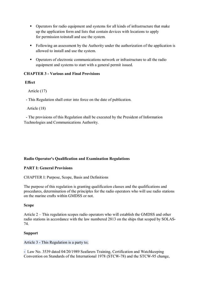 National radio regulations | PDF