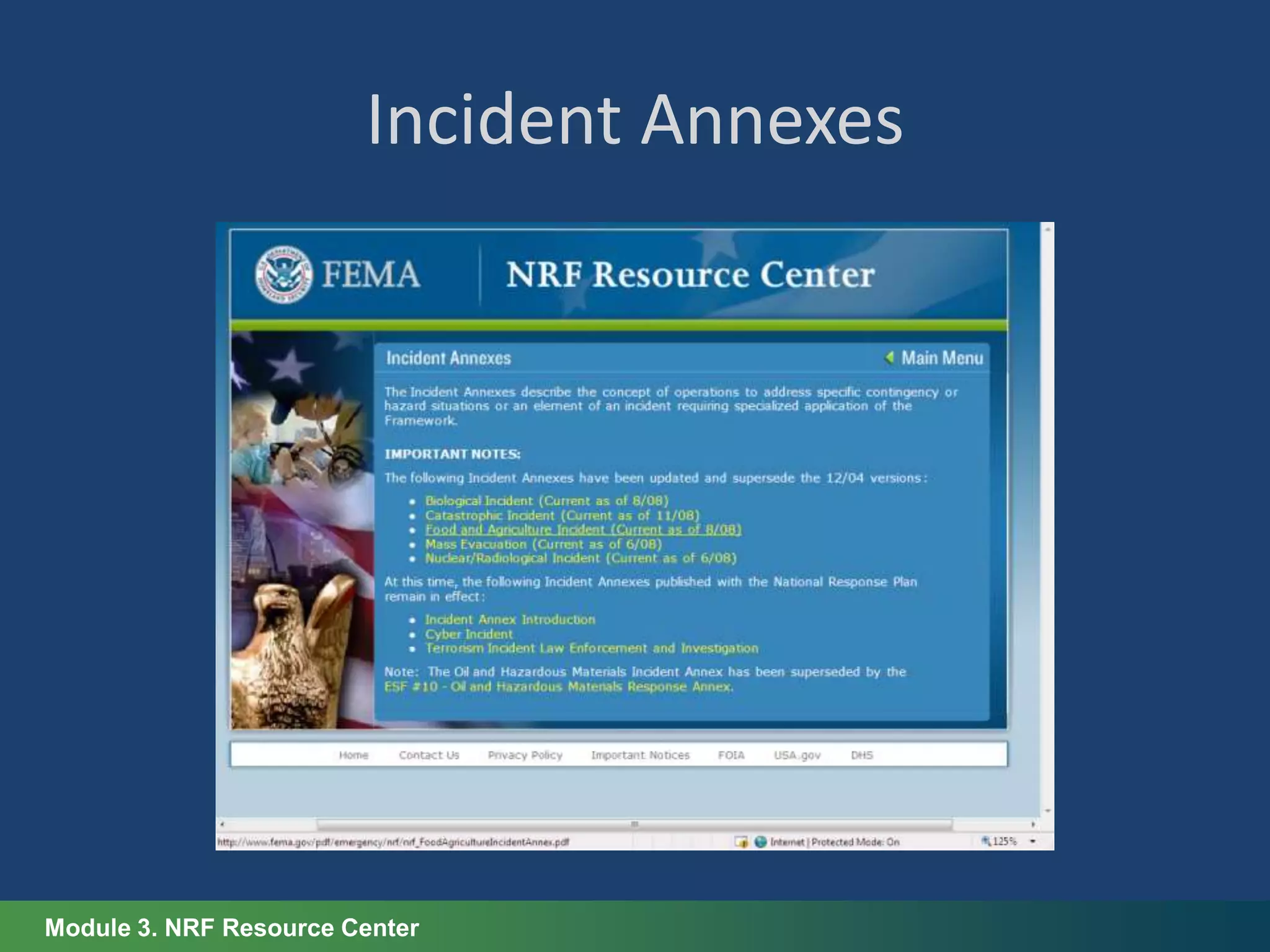 National Response Framework | PPTX | Agriculture | Industries