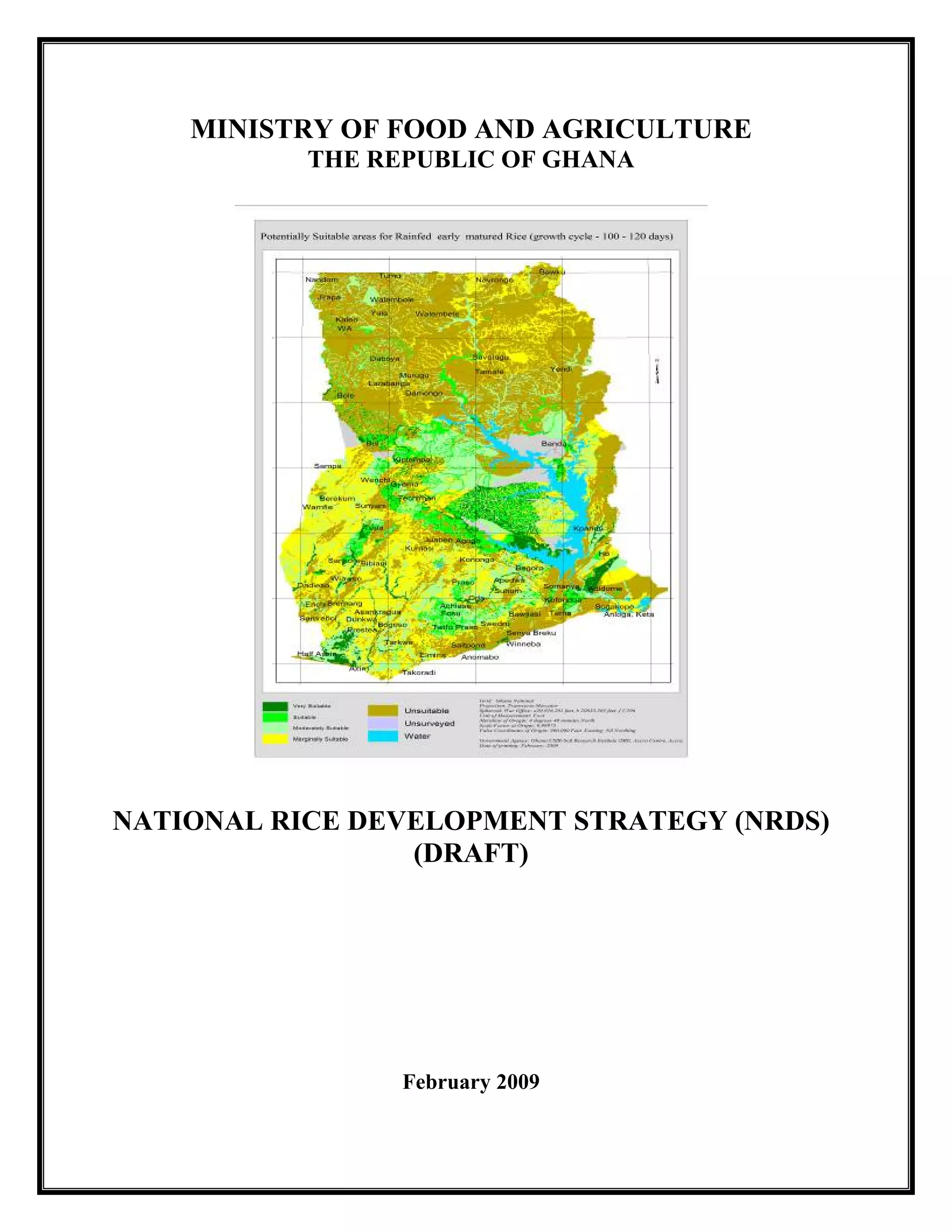 National rice development strategy of ghana | PDF