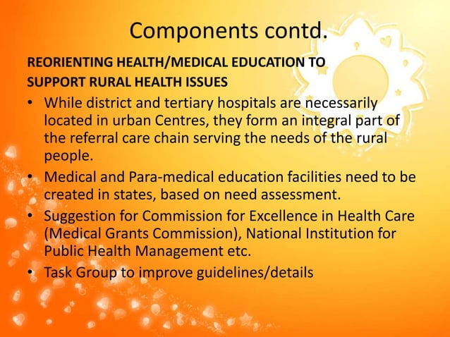 National rural health mission | PPTX | Healthcare Industry | Industries