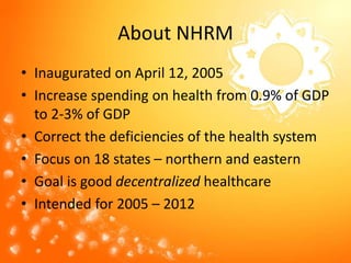 National rural health mission | PPTX