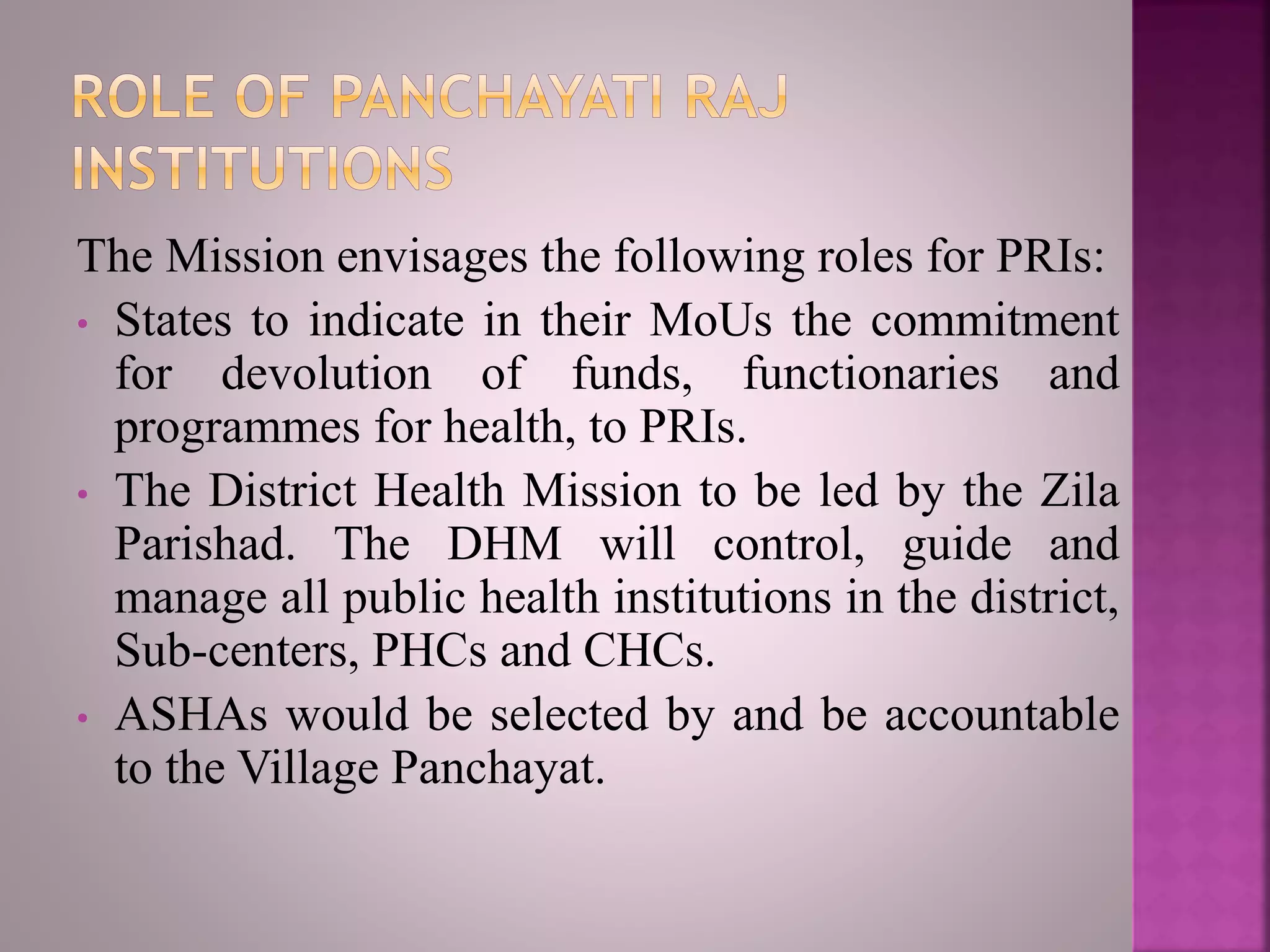 National rural health mission | PPTX