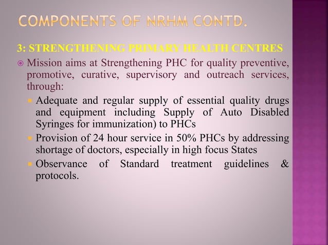 National rural health mission | PPTX