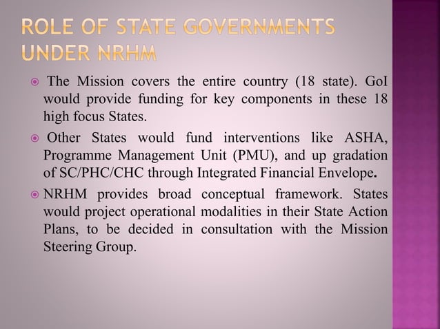 National rural health mission | PPTX