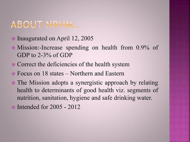 National rural health mission | PPTX