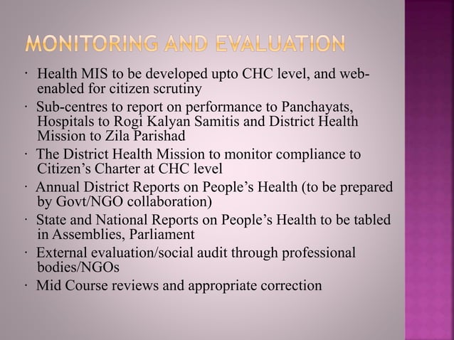 National rural health mission | PPTX