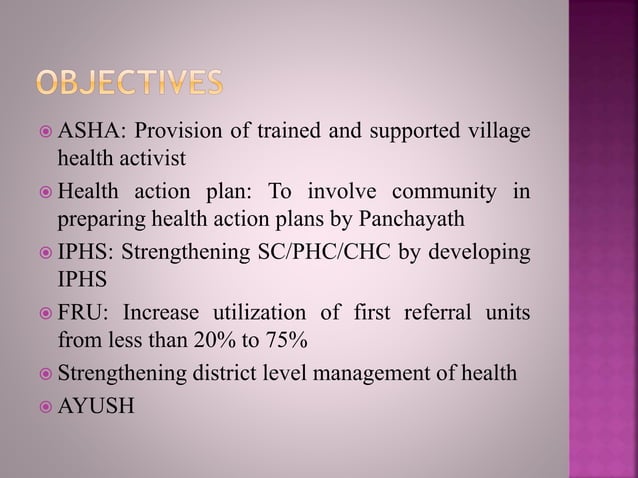 National rural health mission | PPTX