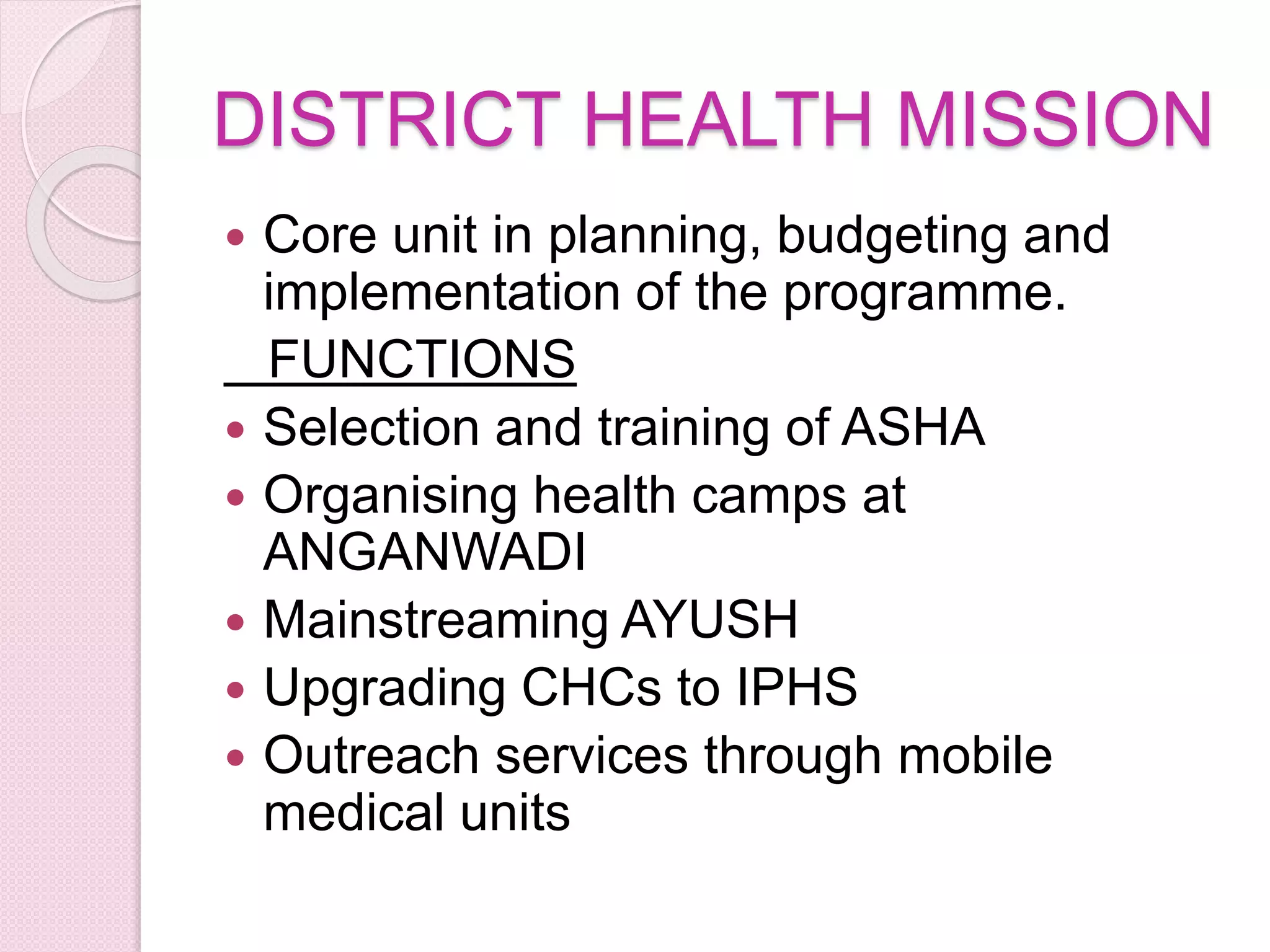 National rural health mission | PPTX