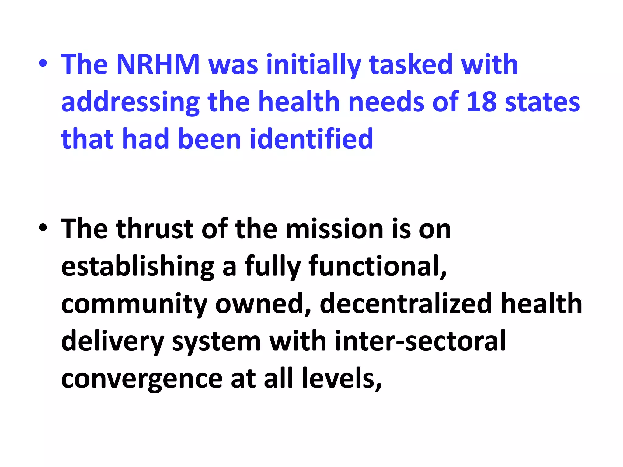 NATIONAL RURAL HEALTH MISSION INDIA | PPTX