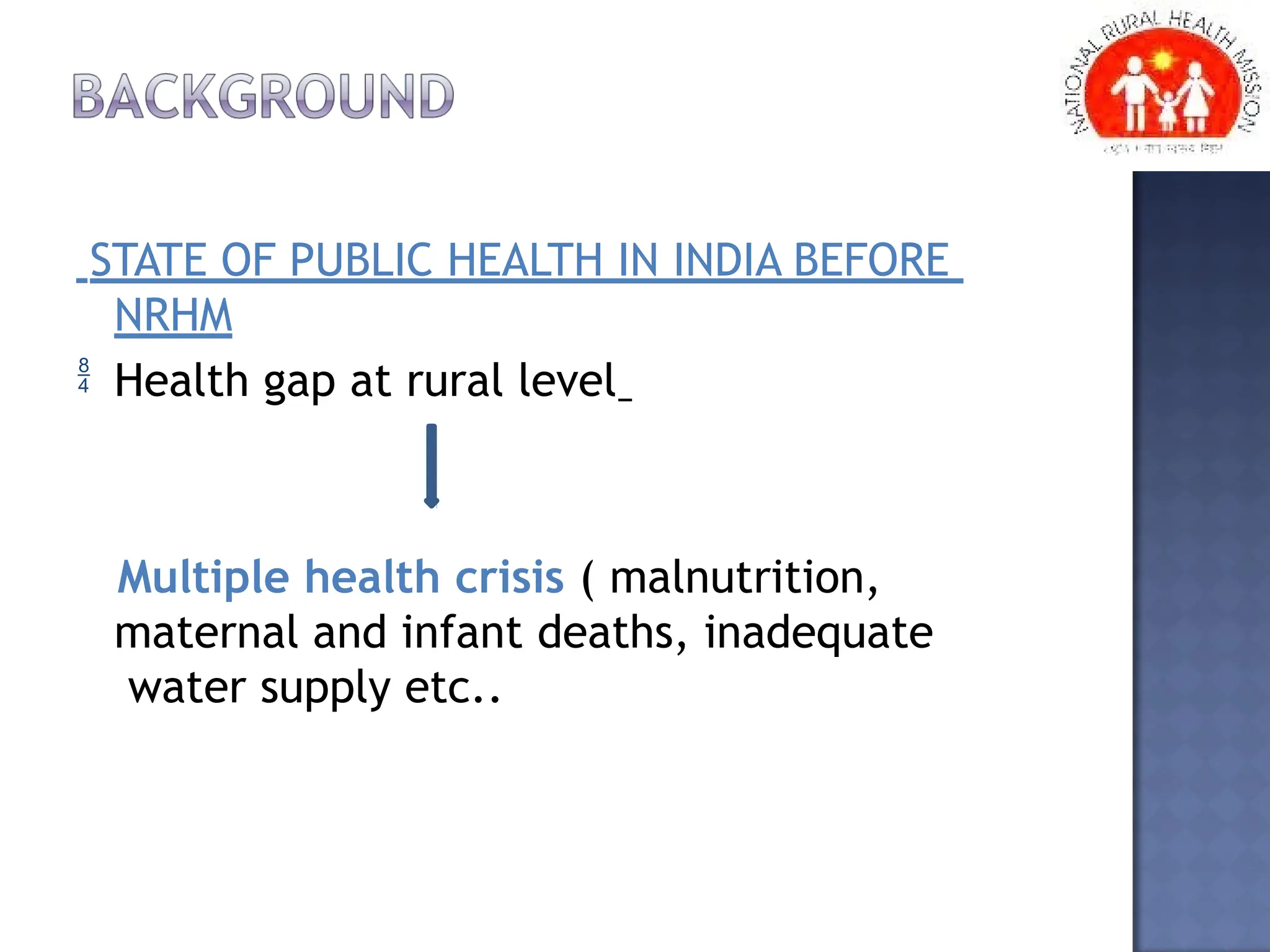 national rural health mission ppt for nursing Students | PPTX