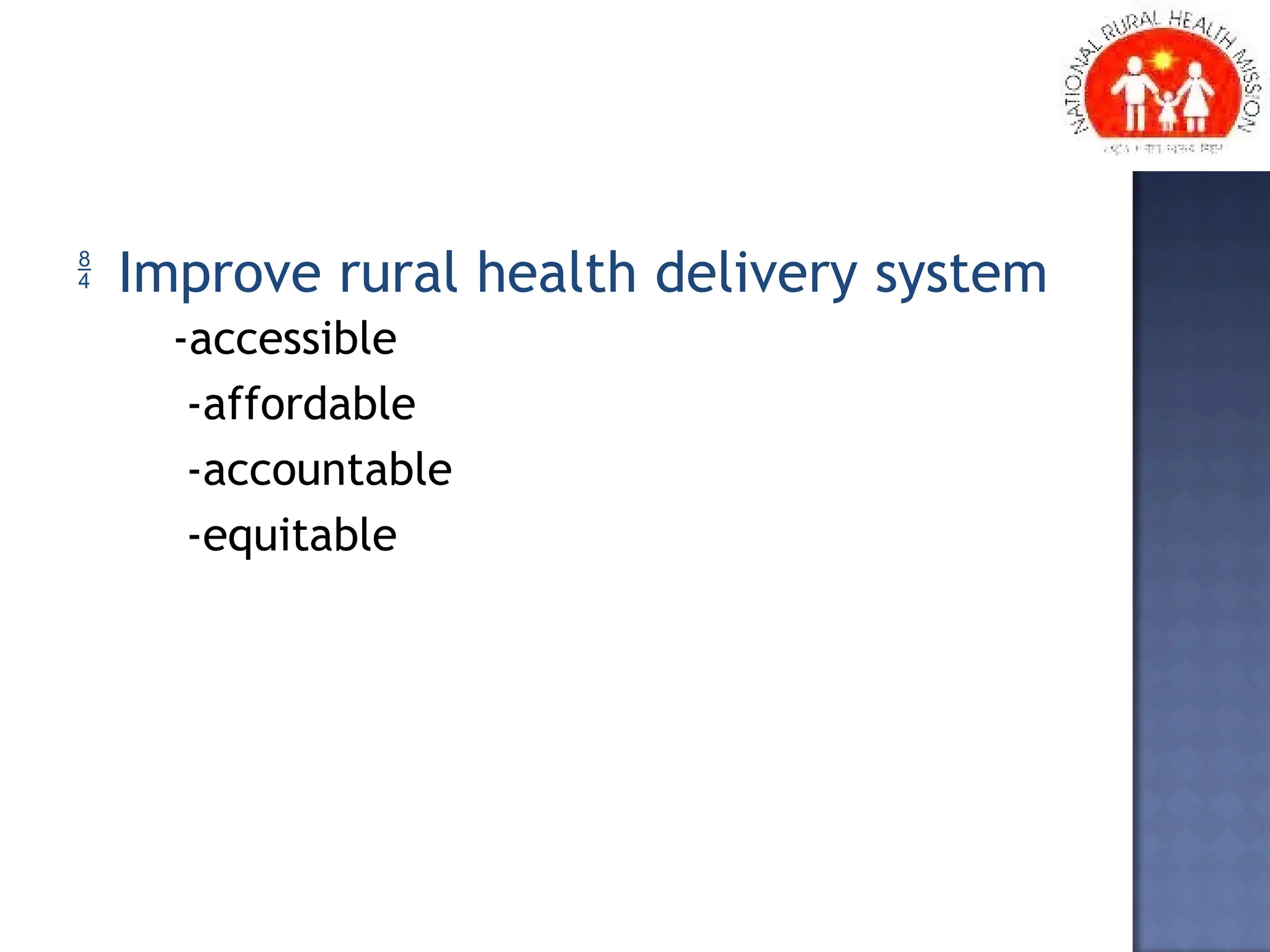 national rural health mission ppt for nursing Students | PPTX
