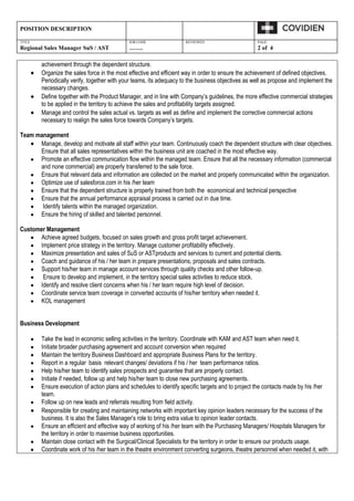 National sales manager | DOCX