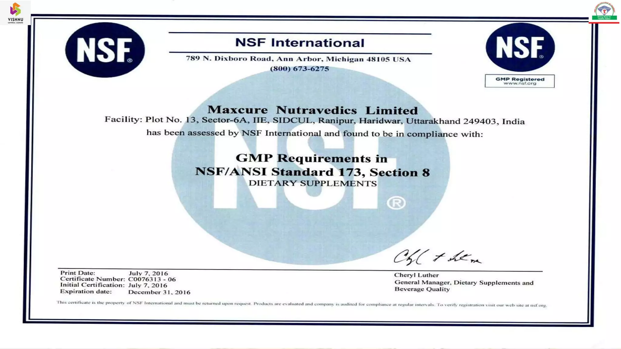 National Sanitation Foundation(NSF) Certification | PPTX