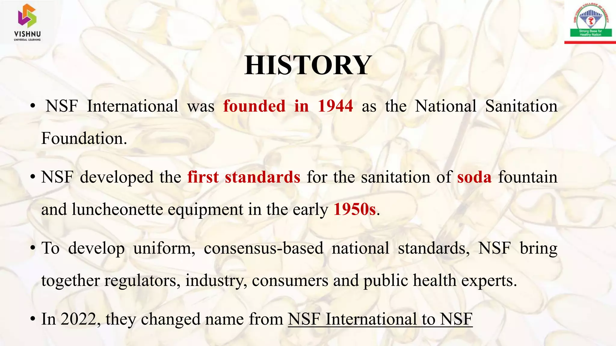 National Sanitation Foundation(NSF) Certification | PPTX