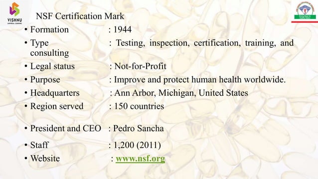 National Sanitation Foundation(NSF) Certification | PPTX