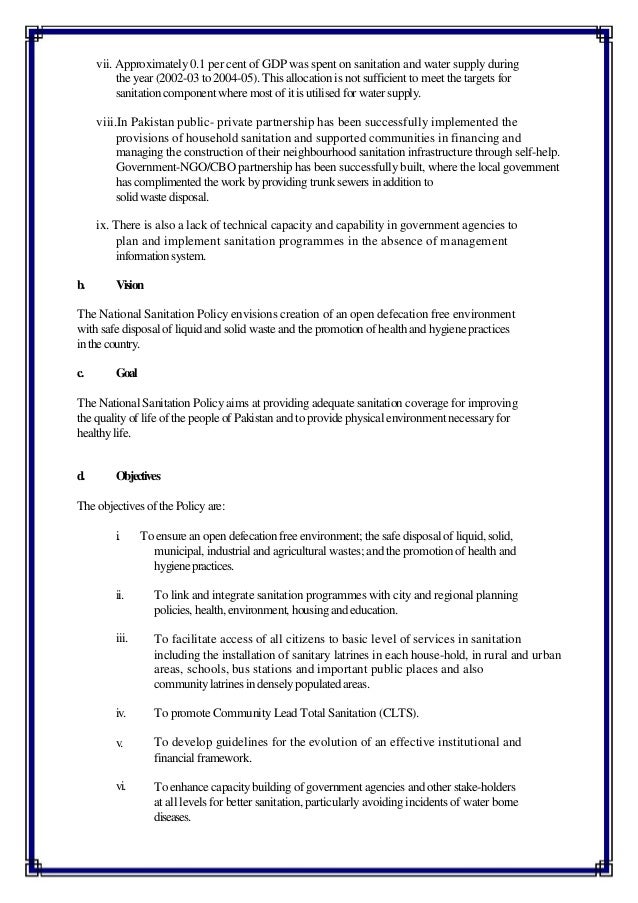 National sanitation _policy