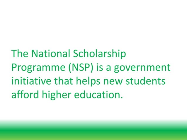 National scholarship programme | PPT