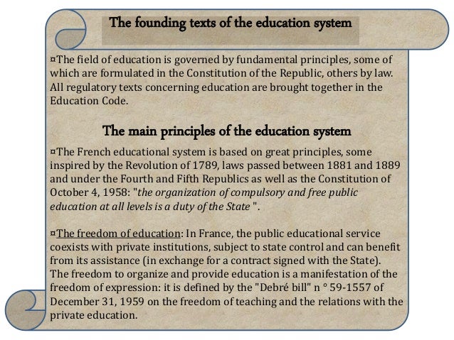 education system in france slideshare