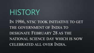 National science day The science of today is the technology of tomorrow ...