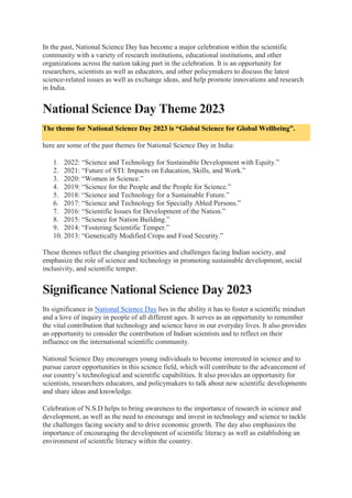 National Science Day 2023 History, Theme, Quotes, Significance.docx