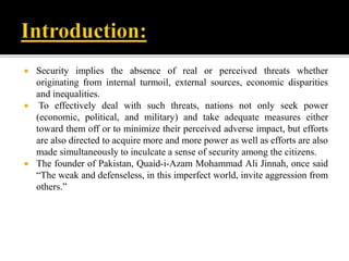 National security of pakistan | PPTX