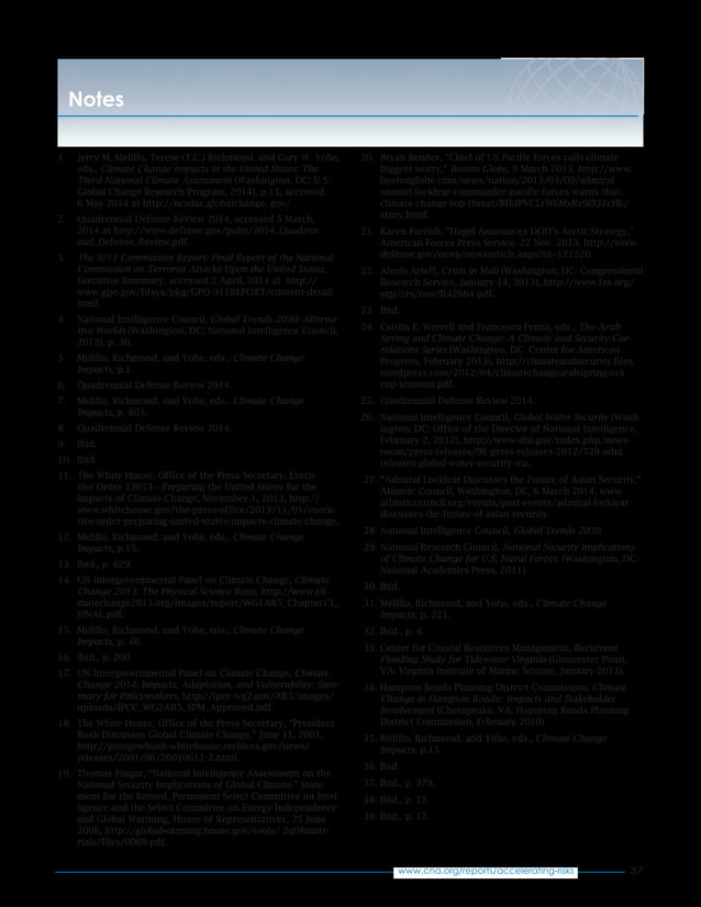 National security&accelerating risks of climate change may 2014 | PDF