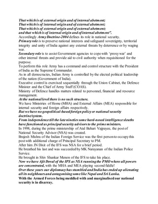 National security doctrine | PDF