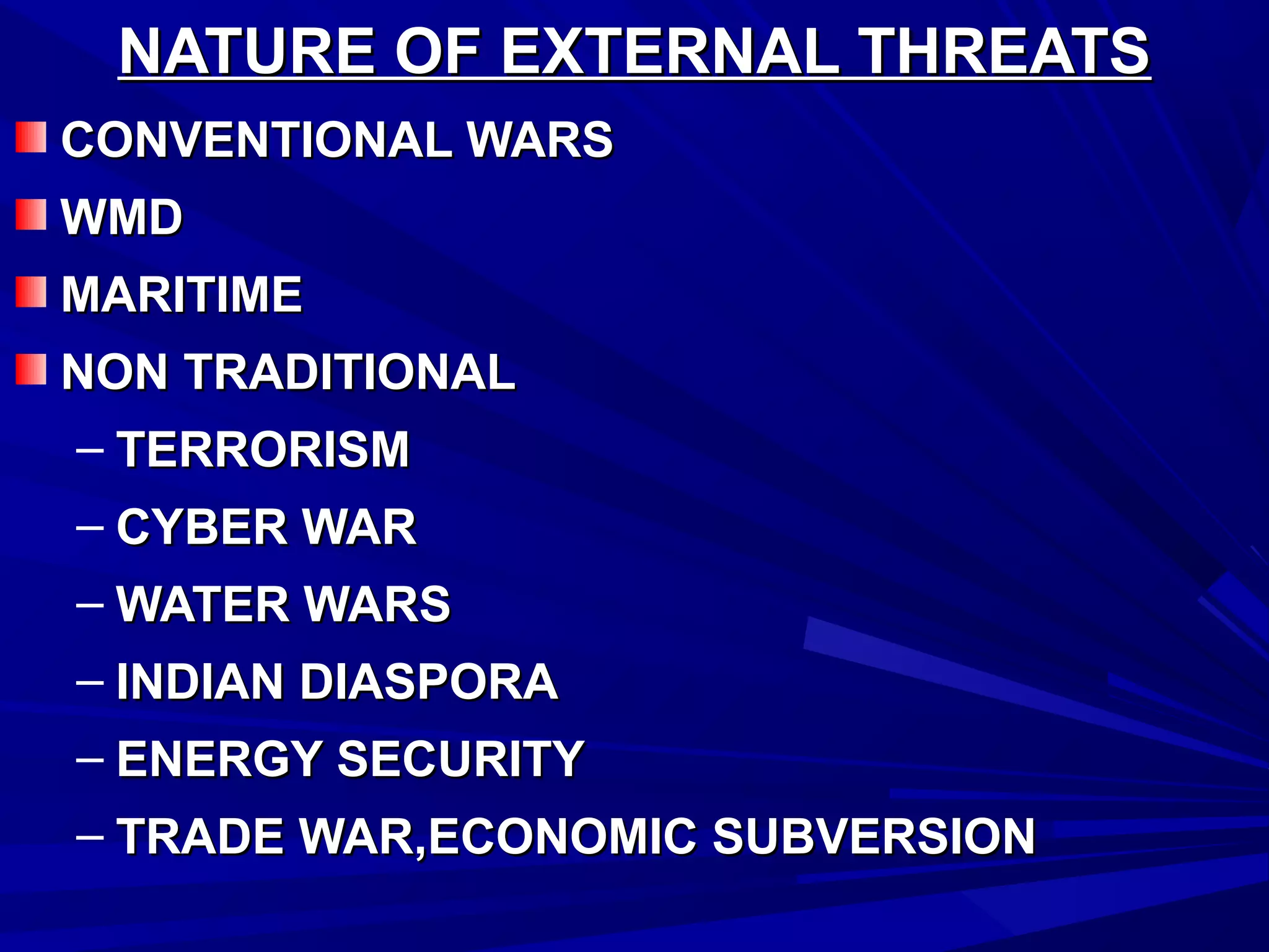 National security external brig hemant mahajan | PPT
