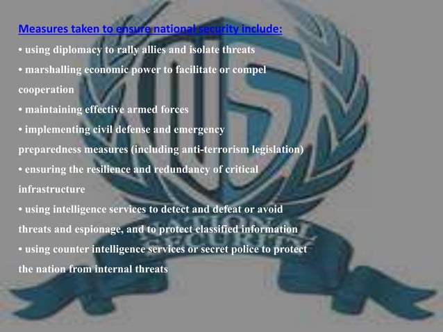 NATIONAL SECURITY PPT..................... | PPSX