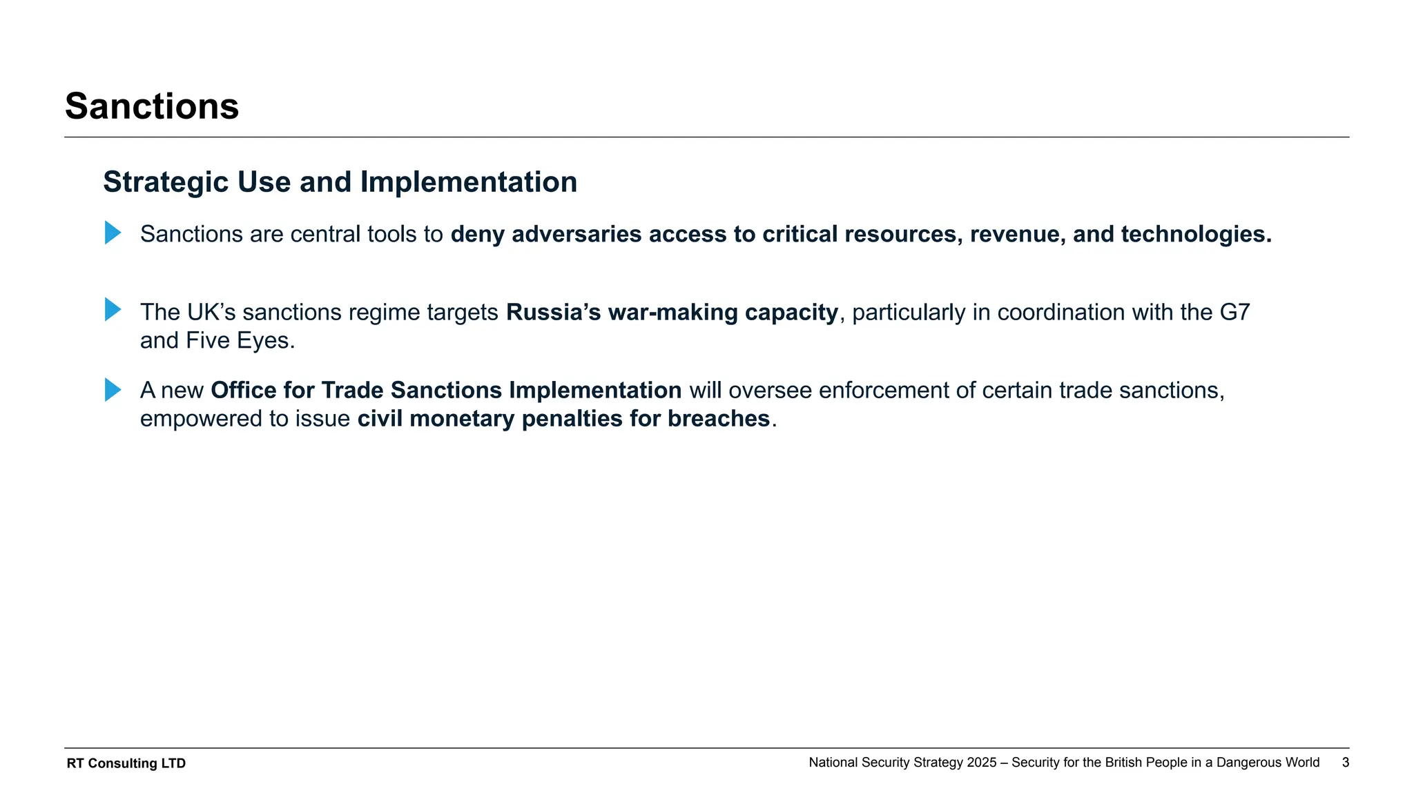 UK National Security Strategy 2025 Summary | PPTX