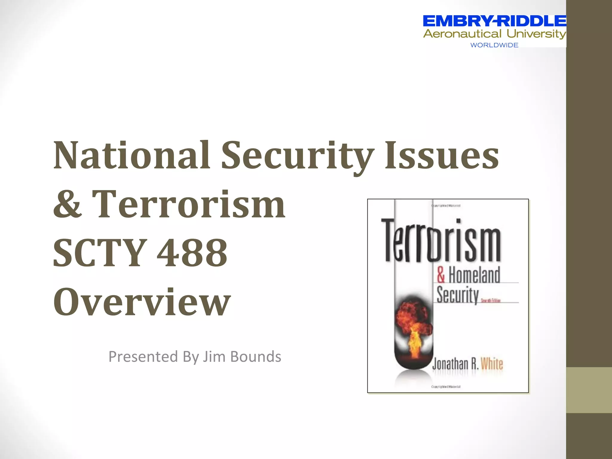 National security & terrorism overview (sample) | PPT