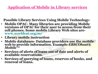 Access Library through Mobile Phone | PPT