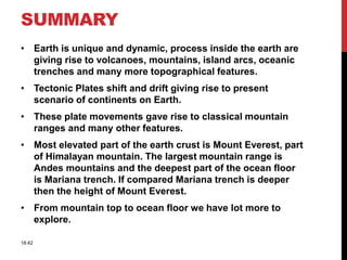Exploring the Dynamic Earth- Mountain top to ocean trench | PPTX ...